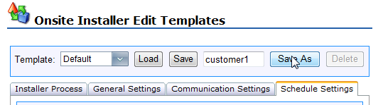 Onsite Installer: Edit Installer Templates