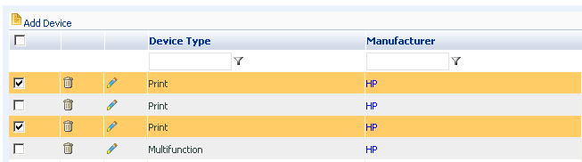 Account Settings: Device Management Views